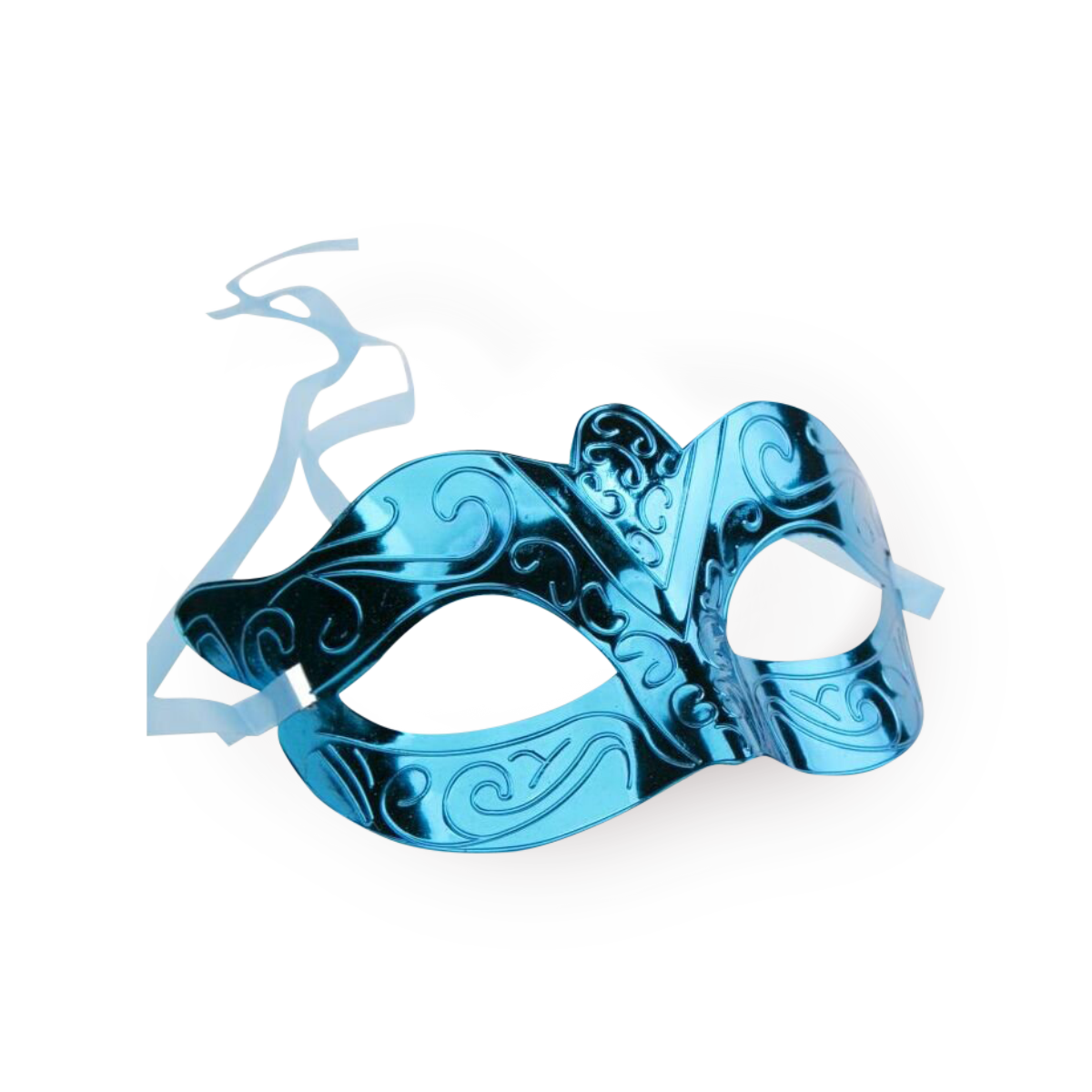 Маскарадная маска Magic Time "Голубые узоры", унисекс, 1 штука