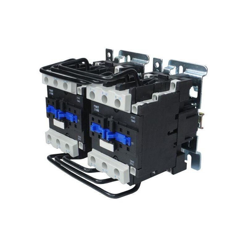 Пускатель реверсивный ПМЛ-3500 УХЛ4 Б 40А кат. 380В AC 2НО+3НЗ IP00 без реле, электротехник ET515408 (1 шт.)