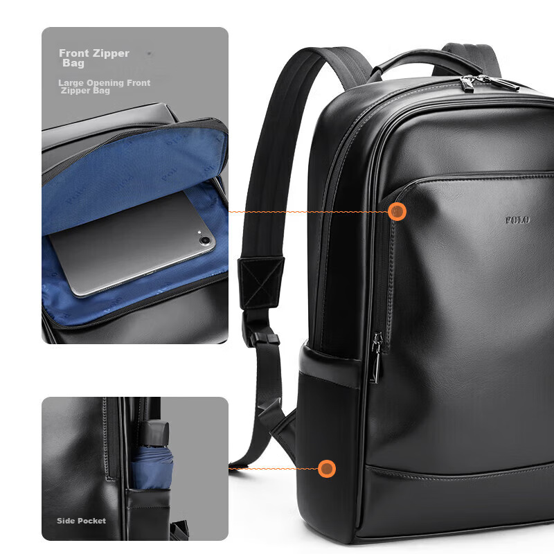 Рюкзак POLO, Business Backpack for Men Travel Backpack Short-Trip Busines, для путешествий, повседневный, школьный, деловой, кожаный, для мужчин