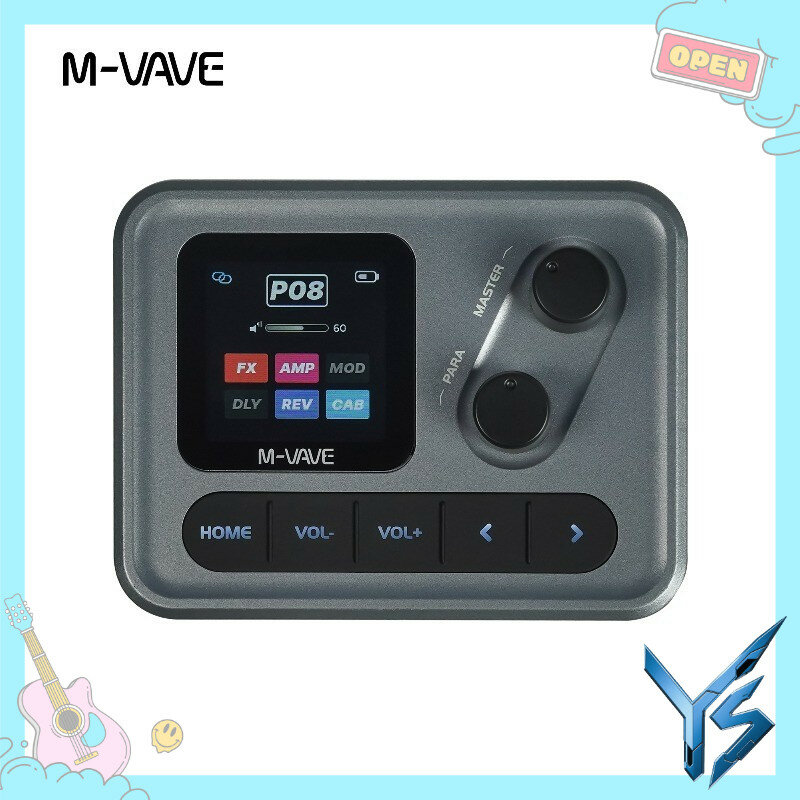 M-VAVE покет АМП(SK17) - Многоэффектный настольный процессор для гитары / баса, моделирования ANN, записи Bluetooth и