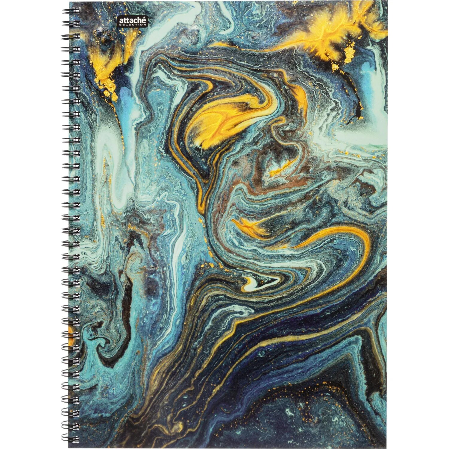 Бизнес-тетрадь А4.96л, кл, греб, ламин. обл. Attache Selection FluidБирюзовый