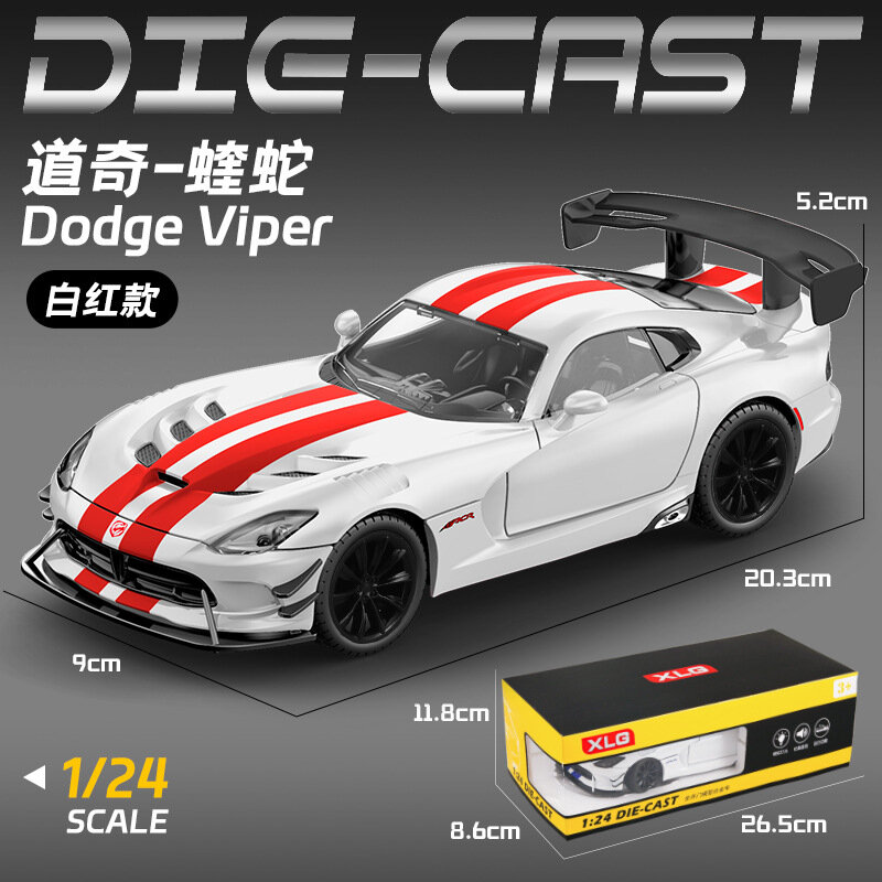1:24 гоночная модель Dodge Viper Racing Boy игрушечная модель