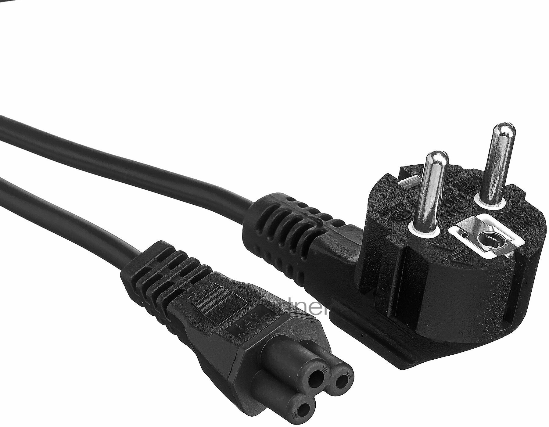 Кабель питания ноутбуков ExeGate Power PC5-7,5P (Евровилка Schuko->С5) VDE-250V-3*0.5-CU, 6A, 0.75м