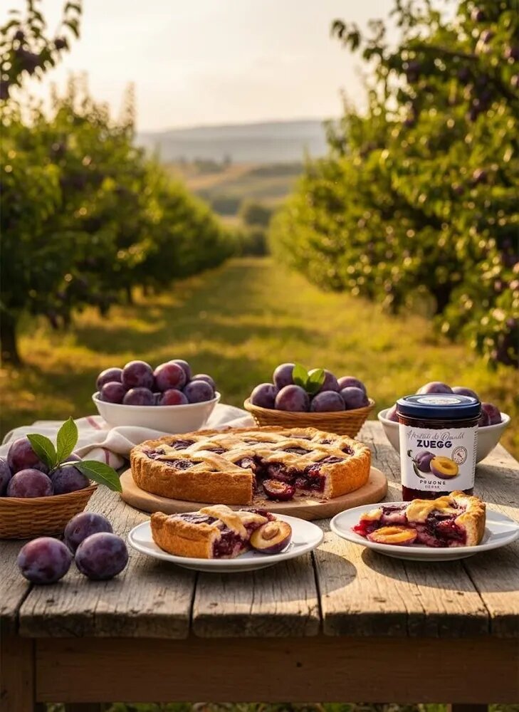 Конфитюр ZUEGG Экстра Слива, стеклянная банка, без глютена, 330 г