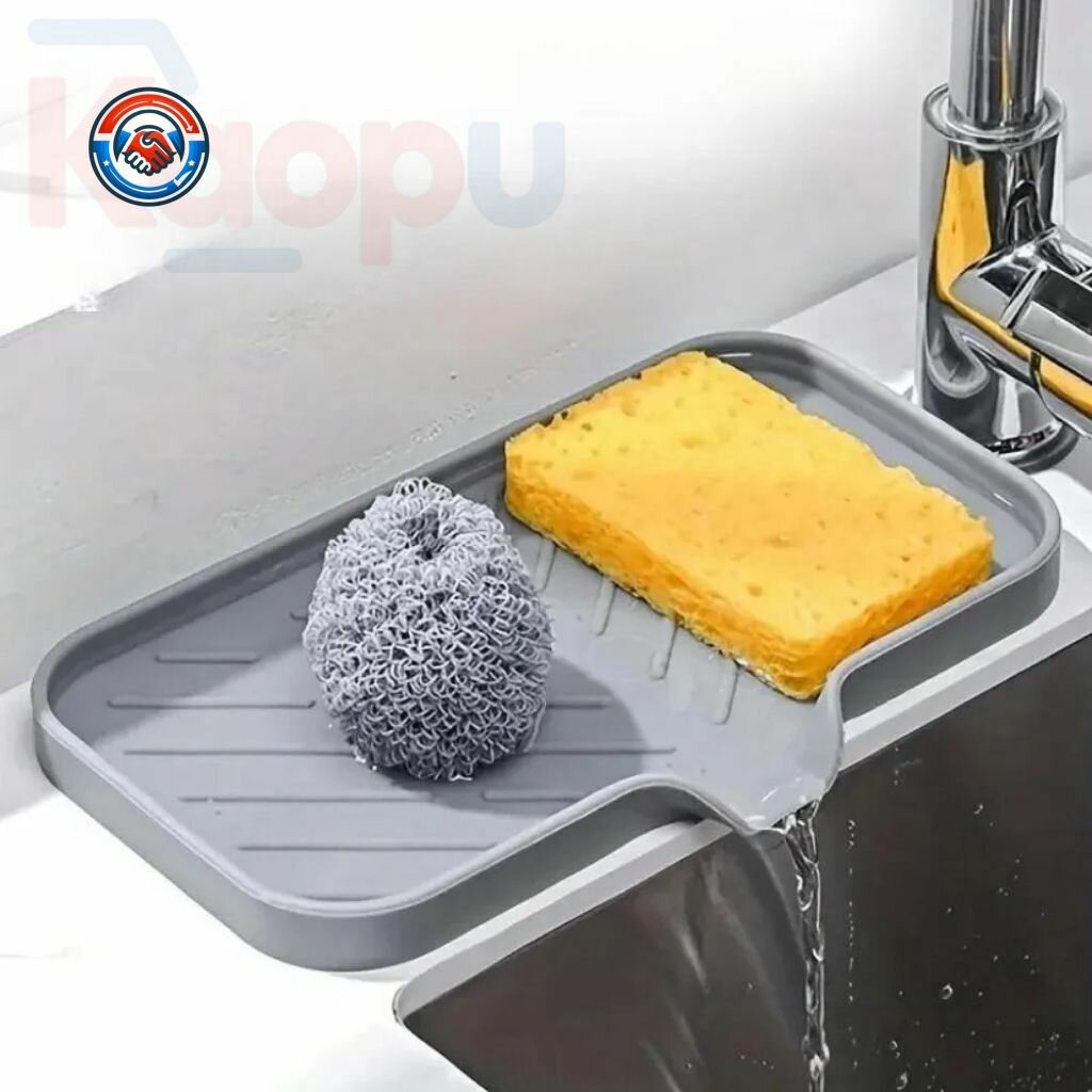 Поддон под мойку, силиконовый кухонный органайзер для раковины, противень для кухни, подставка под губку и мыло, аксессуар для сушки посуды и хранения мелочей