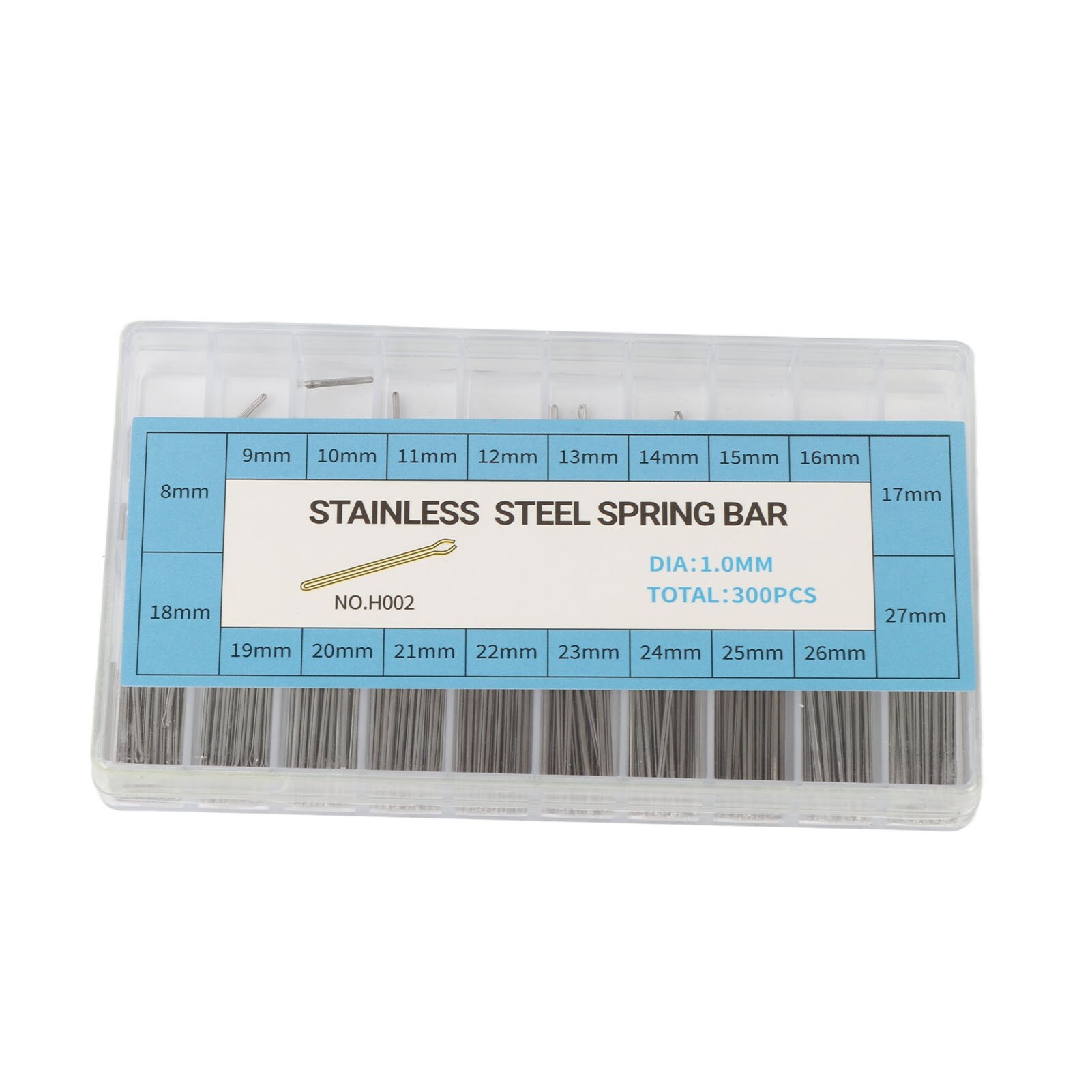 1mm Wristwatch Strap Bracelet Split Pins Stainless Steel Watch Parts Assortment 8 27mm