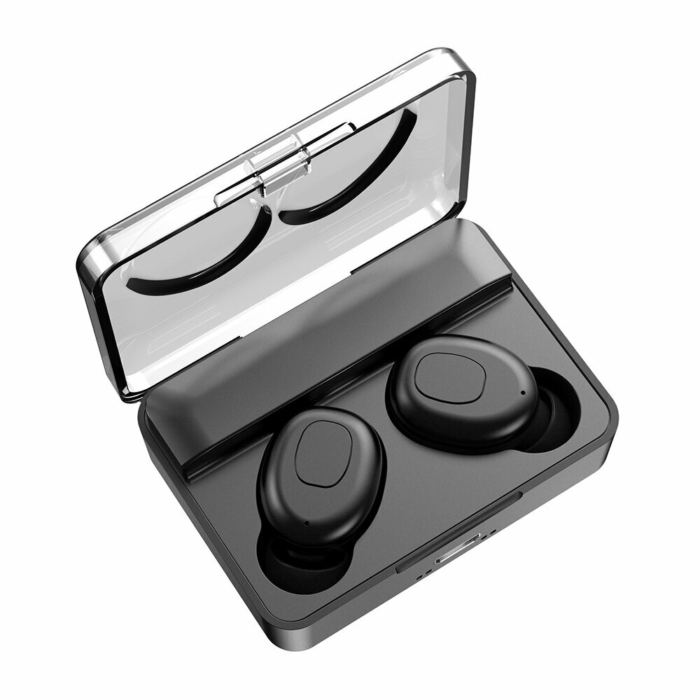 Наушники True Wireless In-ear с водонепроницаемостью IPX7, шумоподавлением CVC8.0, двусторонними звонками с микрофоном, для спорта и музыки, черный/белый, Bluetooth 5.0, диапазон передачи 10 м, частотный диапазон 20Hz-20KHz, емкость батареи 35mAh на