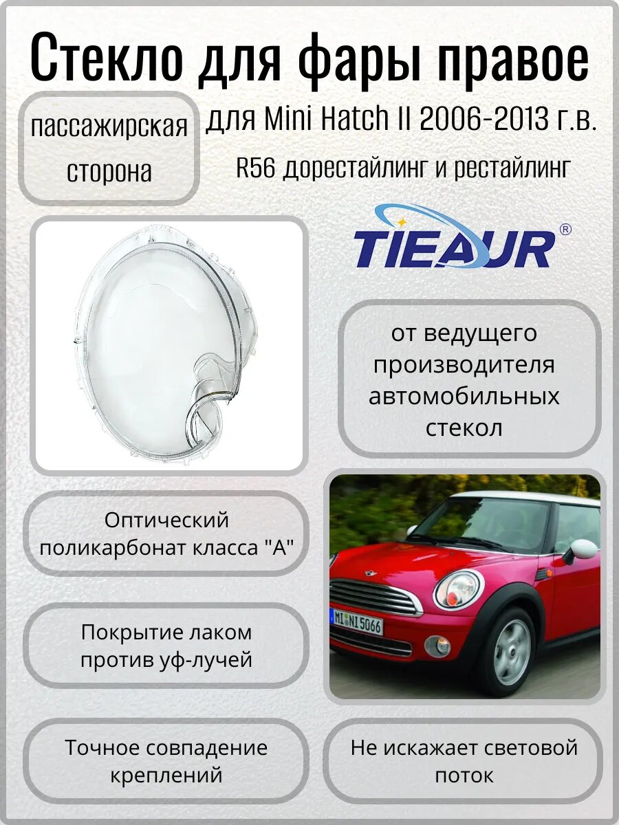 Стекло для правой фары Mini Hatch II 2006-2013 г.