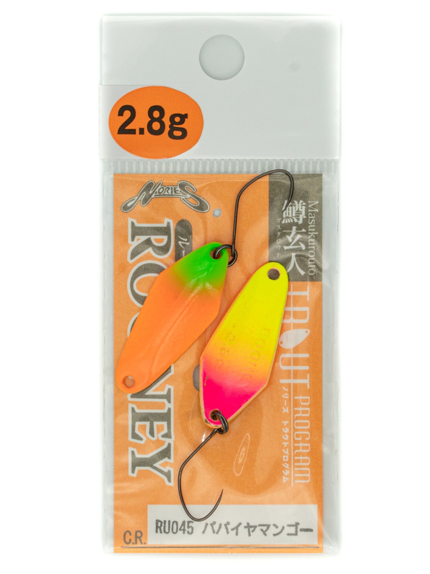 Блесна для рыбалки на форель NORIES MASUKUROUTO ROONEY 2.8гр цвет RU045