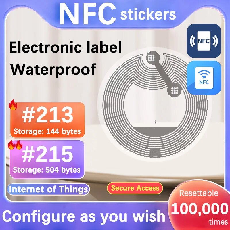 NFC метки Nfc215-10pcs