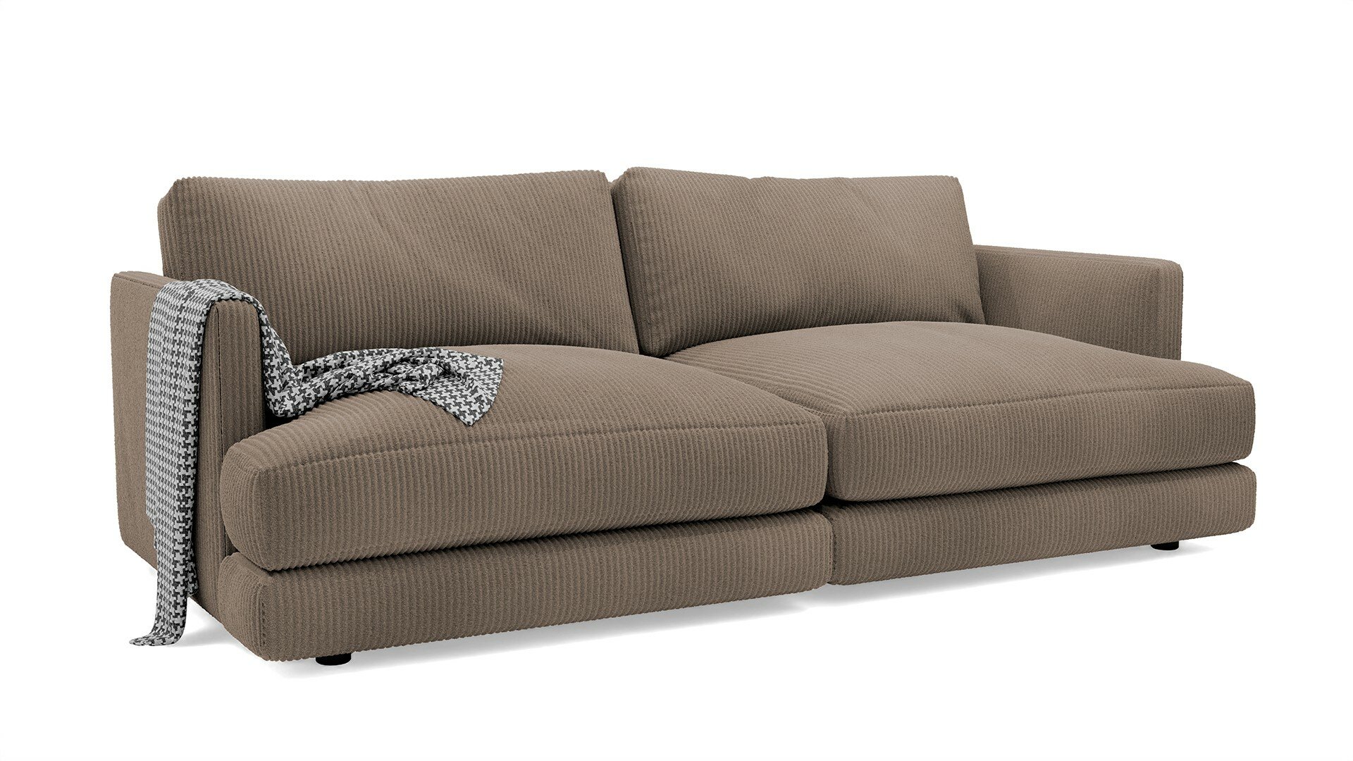 Диван Ибица 2 Cilium Cream NEW 212x105x87 см, кремовый Вельвет, еврокнижка GOODFORM