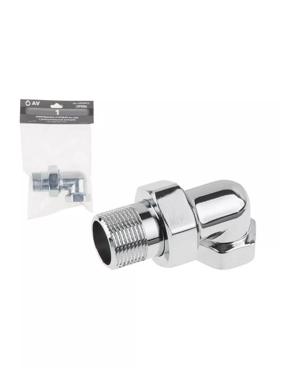 Американка угловая 1/2" с внутренней-наружной резьбой AV Engineering (AVE308010)