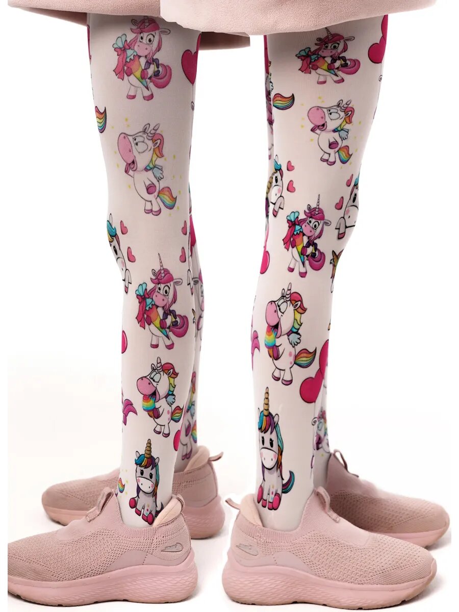 Колготки TTights, 50 den, размер 5-7 лет, белый, коричневый, черный, бежевый, синий — фото 1