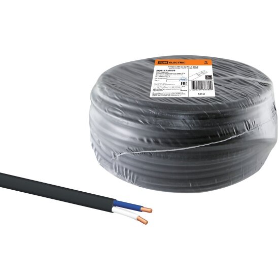 Кабель Tdm Electric ВВГ-П нг(А)-LS 2х2,5 ок(N)-0,66 ГОСТ (50м), SQ0117-0058
