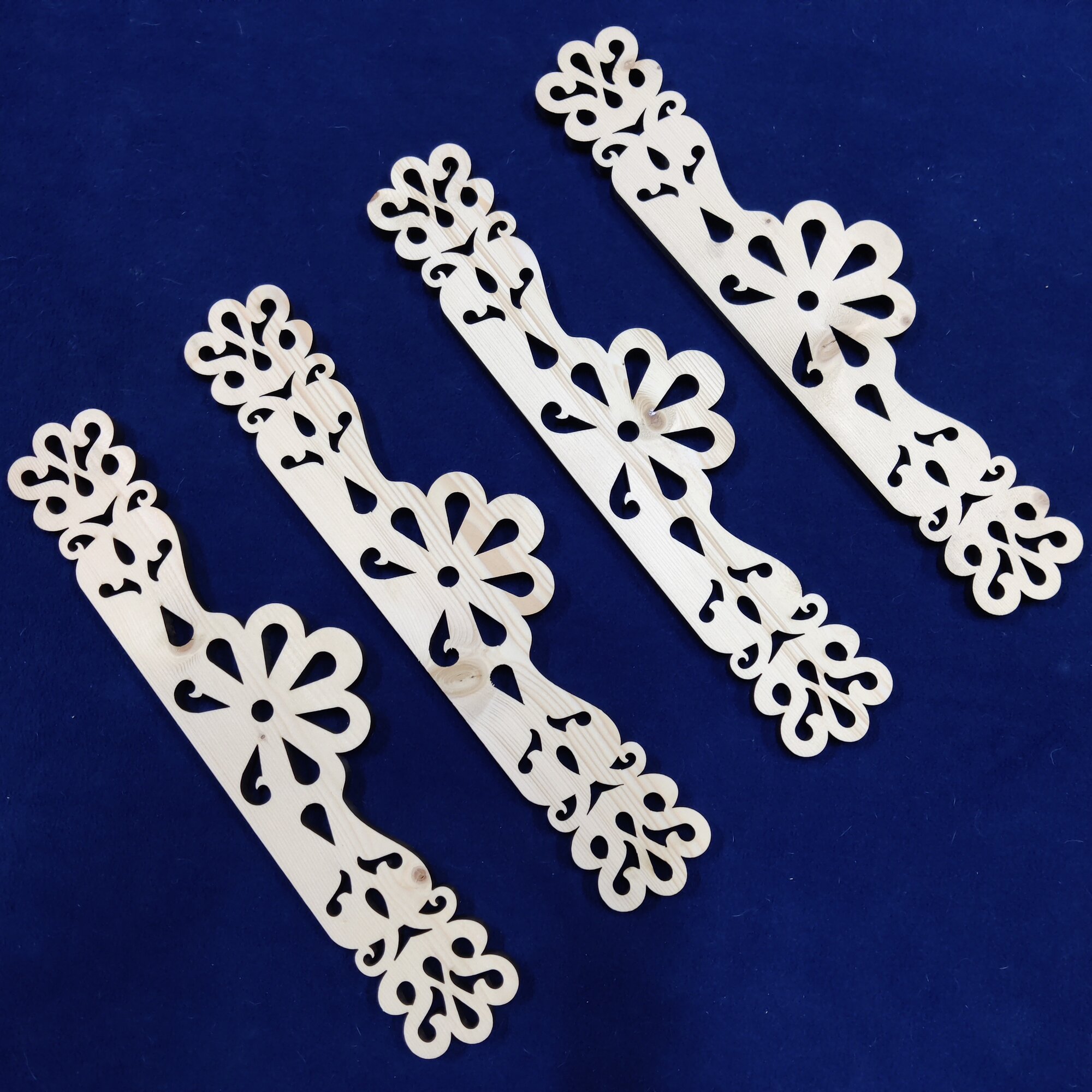 Наличники декоративные "Весенний прямой" деревянные резные 4 шт.