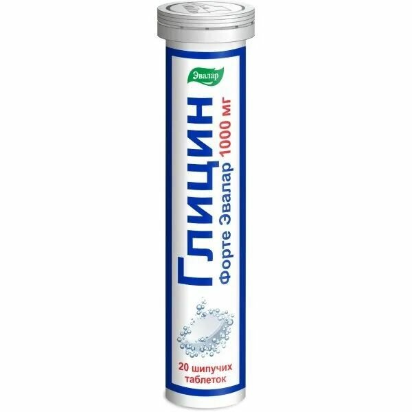 Глицин Форте Эвалар 1000мг таб. шип. 3,8г №20