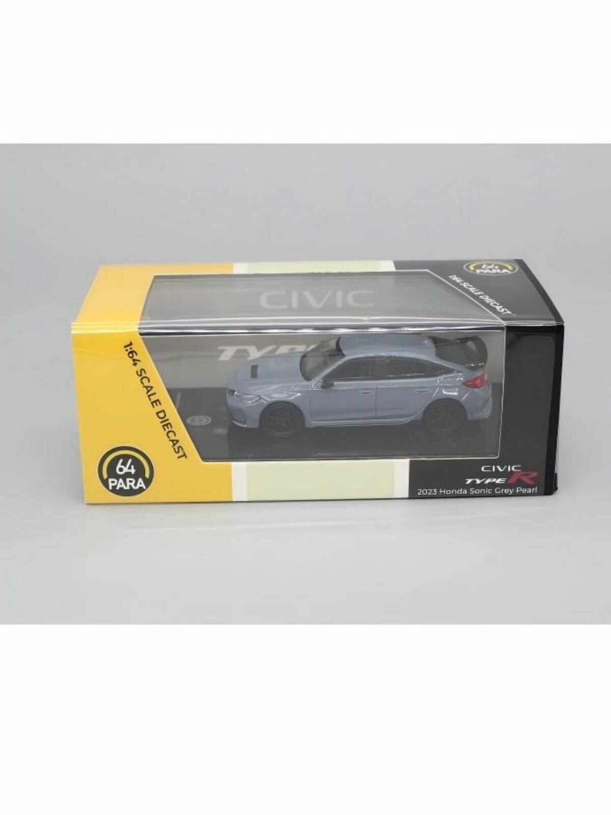 Машинка 64 PARA 1/64 Honda Civic FL5 Civic 11th Generation Type-R 2nd Generation Silver Die-cast Alloy Car Model Collection Toy Gift