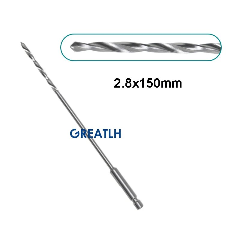 GREATLH сверла AO из нержавеющей стали для кости solid 2.8x150mm