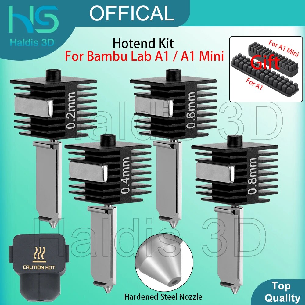 Хотэнд Haldis 3D для Bambu Lab A1/A1 Mini 0.2/0.4/0.6/0.8 мм — фото 1