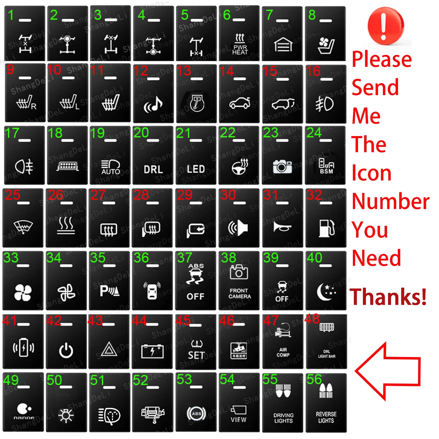 1 шт. синий свет для Ford Focus 2 2004-2010 mk2 Transit Автомобильные светодиодные противотуманные фары DRL Уключение и выключение прожектора Кнопка переключения гаража с проводом 1Pc other icon