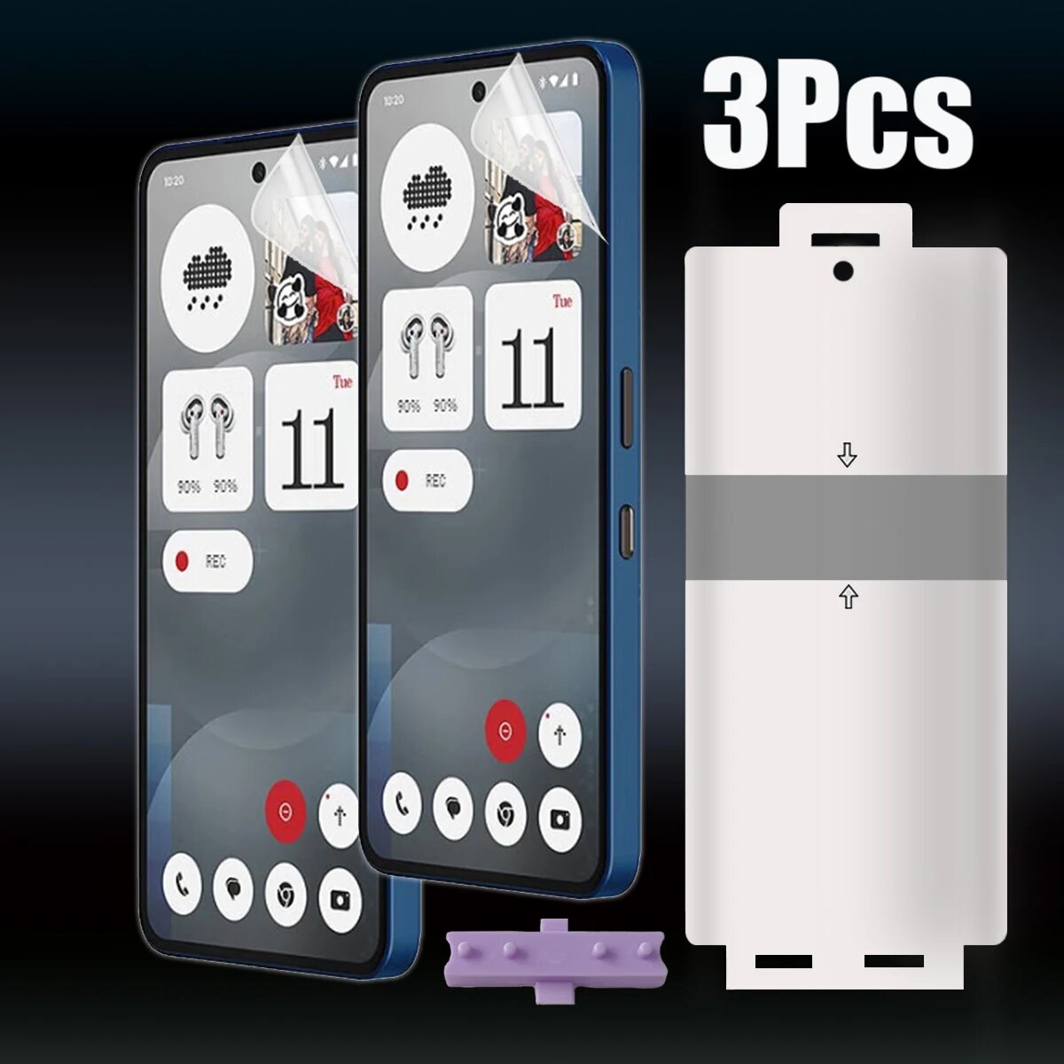 Набор Из 3 Гидрогелевых Защитных Пленок Для Телефонов Nothing 3A Pro 2A, TPU Nothing Phone 3APro