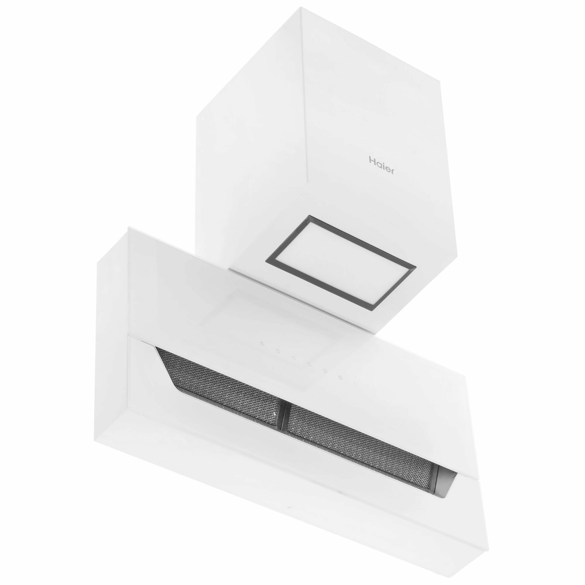 Встраиваемая вытяжка Haier HVX-W682CW, Mощность 670 м³/ч, сенсорное управление, светодиодное освещение
