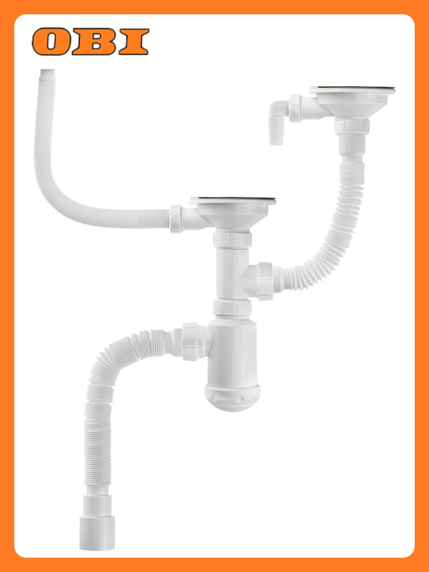 Сифон для кухни 3.1/2"х40 двойн. Универс.(нерж. чаш,2 перел, с/без отв. для стир. маш) с г. т. 40х40/50