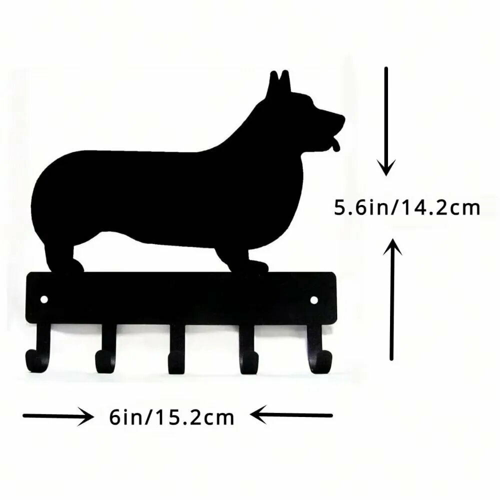 CIFbuy Ключница настенная "корги" с 5 крюч.