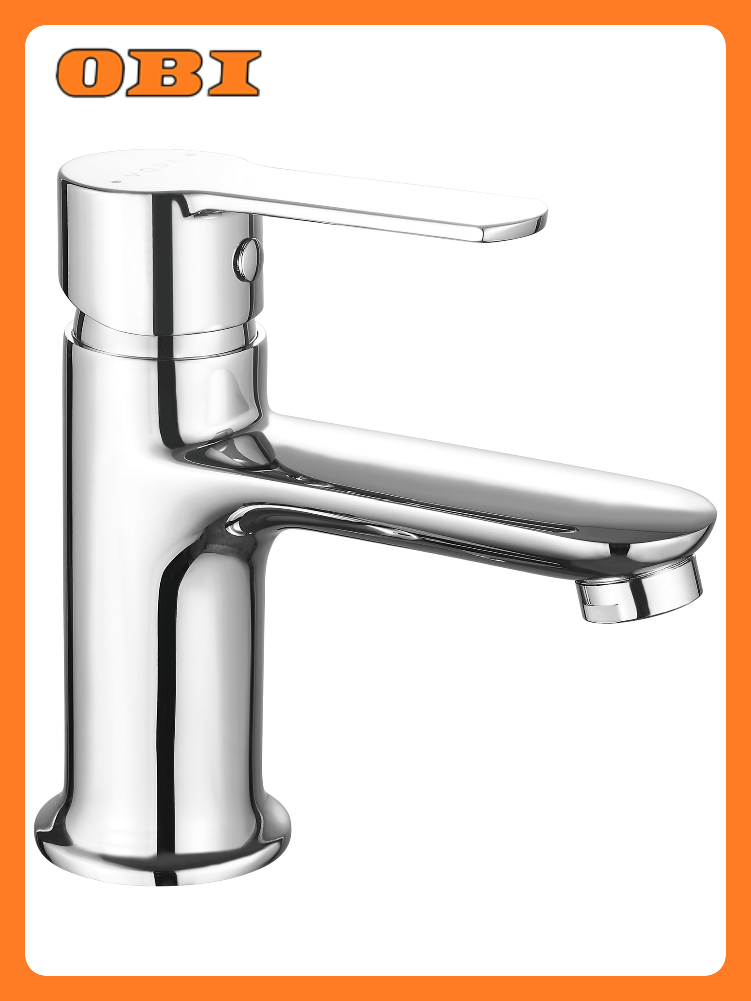 Смеситель VODA DUMP, латунь, рычажное управление, хромированный, для раковины