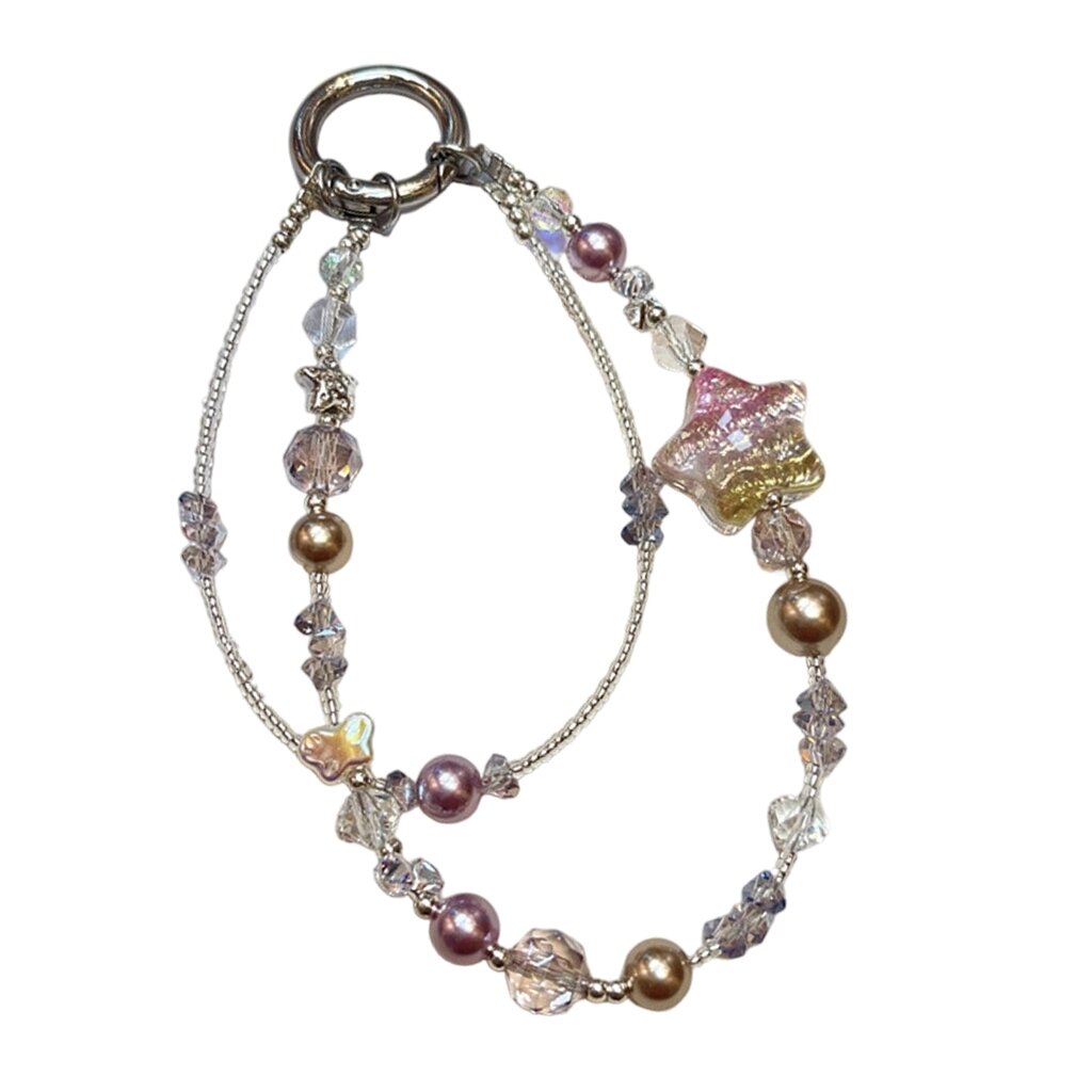 Women Girls Cellphone Pendant Mobilephone Hanging Cord Elegant Plastic Beaded Telephone Strap Jewelry Fashion Accessory