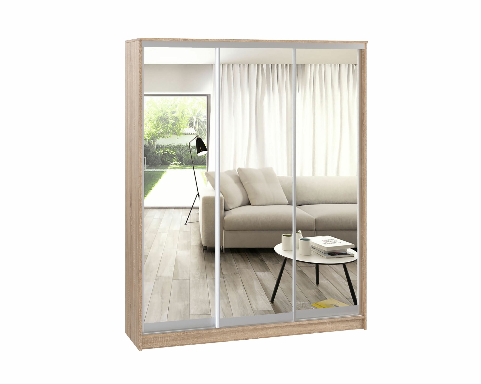 Шкаф купе для одежды "Рафаэль 11" 150х200х60, дуб сонома