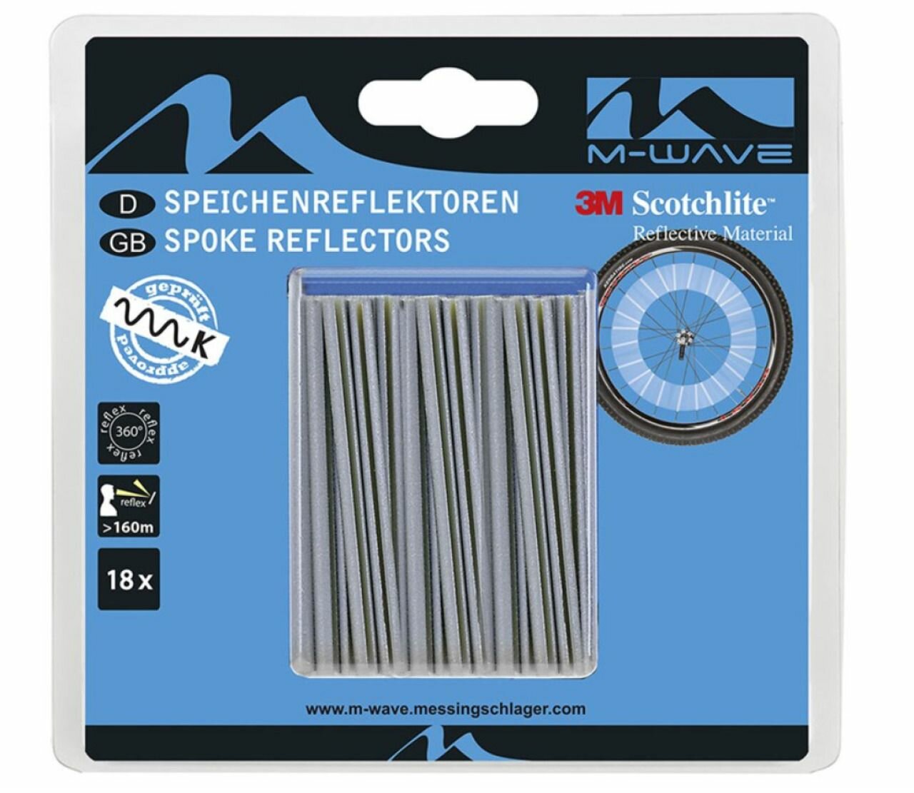 Набор светоотражающих элементов на спицы M-Wave