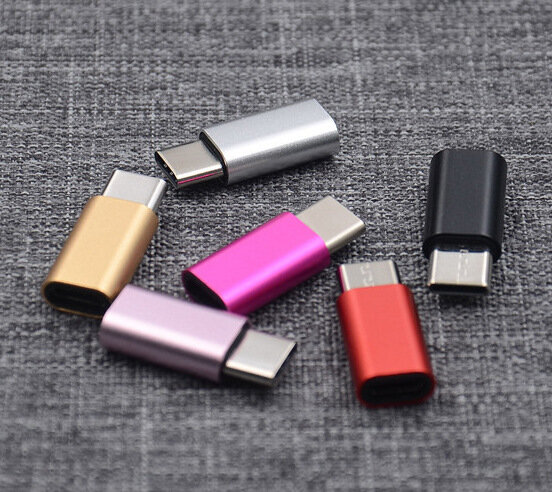 Адаптер Type-C к USB-C с рандомным цветом, алюминиевый сплав, модель K5 для зарядки мобильных устройств