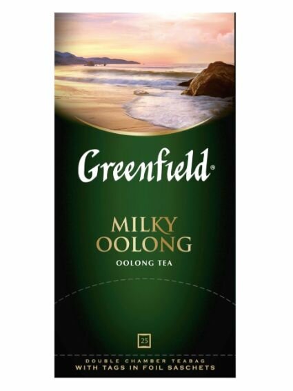 Greenfield Чай зеленый Милки Оолонг, 25 пак х 2 г