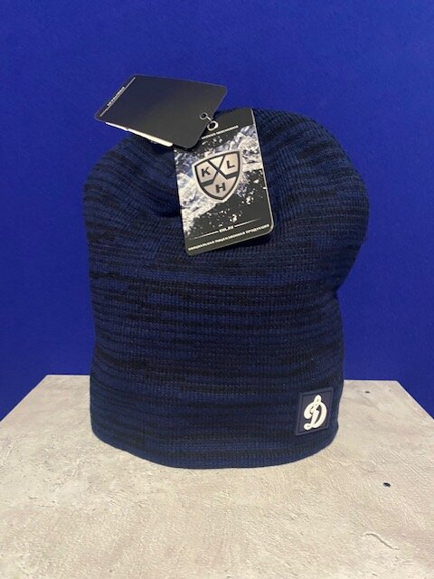 Хоккей Динамо М (Москва) КХЛ шапка зимняя хоккейного клуба темно-синяя
