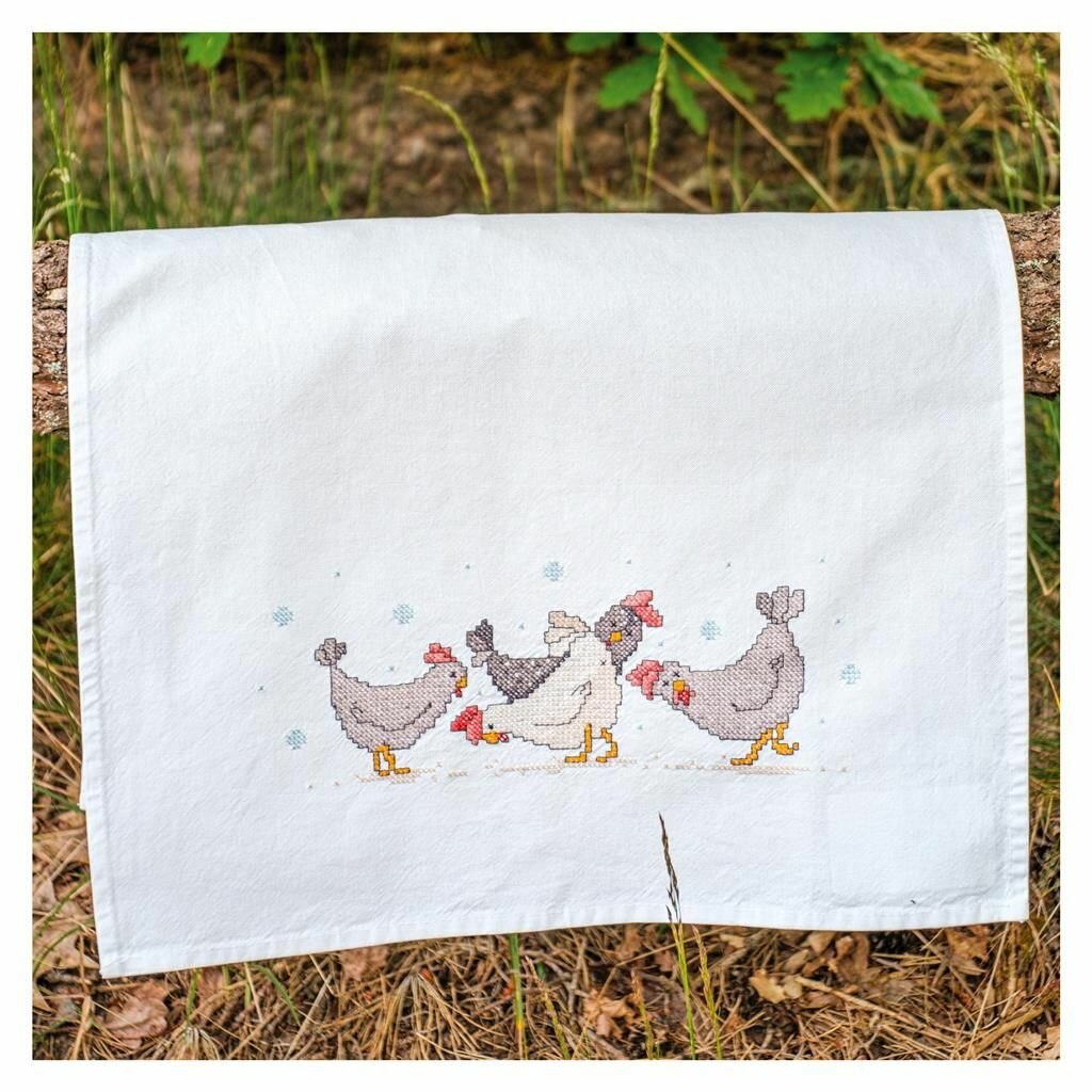 PN-0223101 Набор для вышивки крестом Vervaco"Курочки"