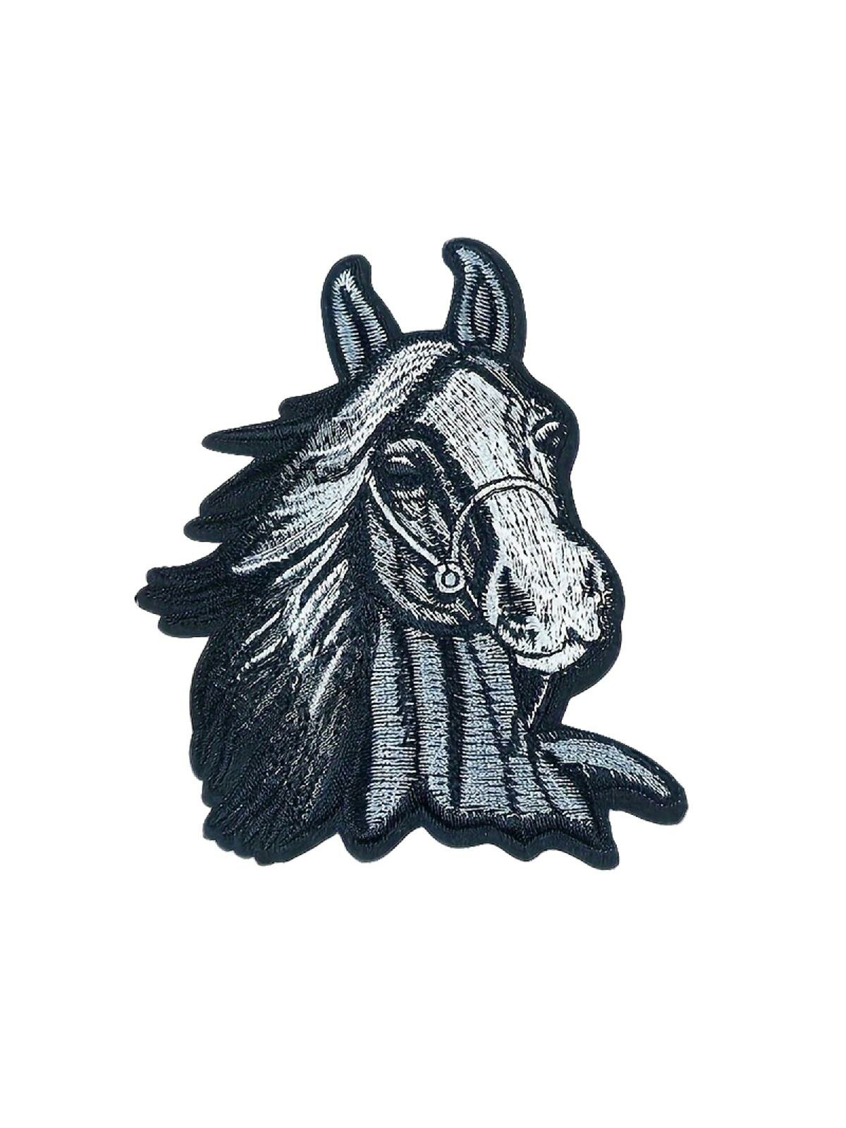 Животные вышитые патчи аппликация патчи пони лошадь глава утюг на патчи