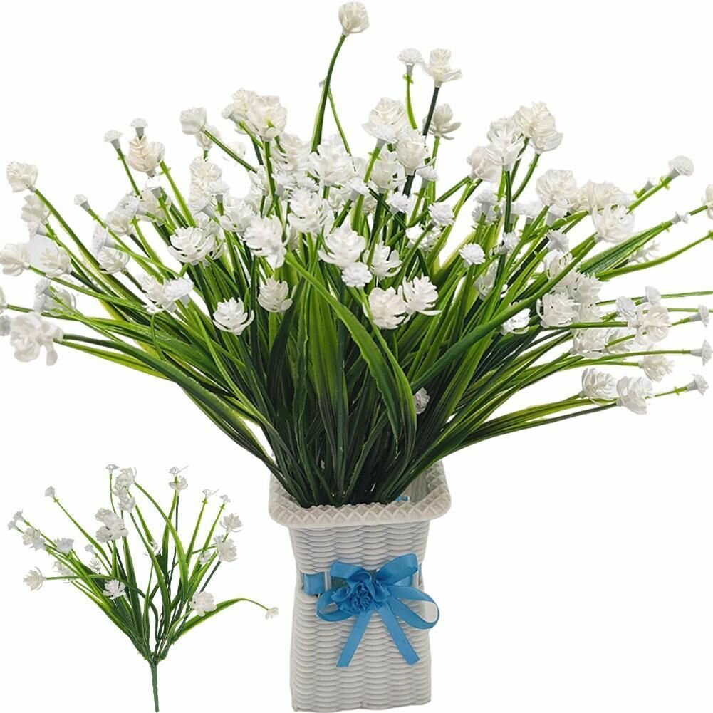 Искусственные растения, гипсофилы, декоративные пластиковые цветы для улицы.