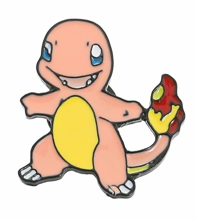 Металлический значок Pokemon - покемон Чармондер