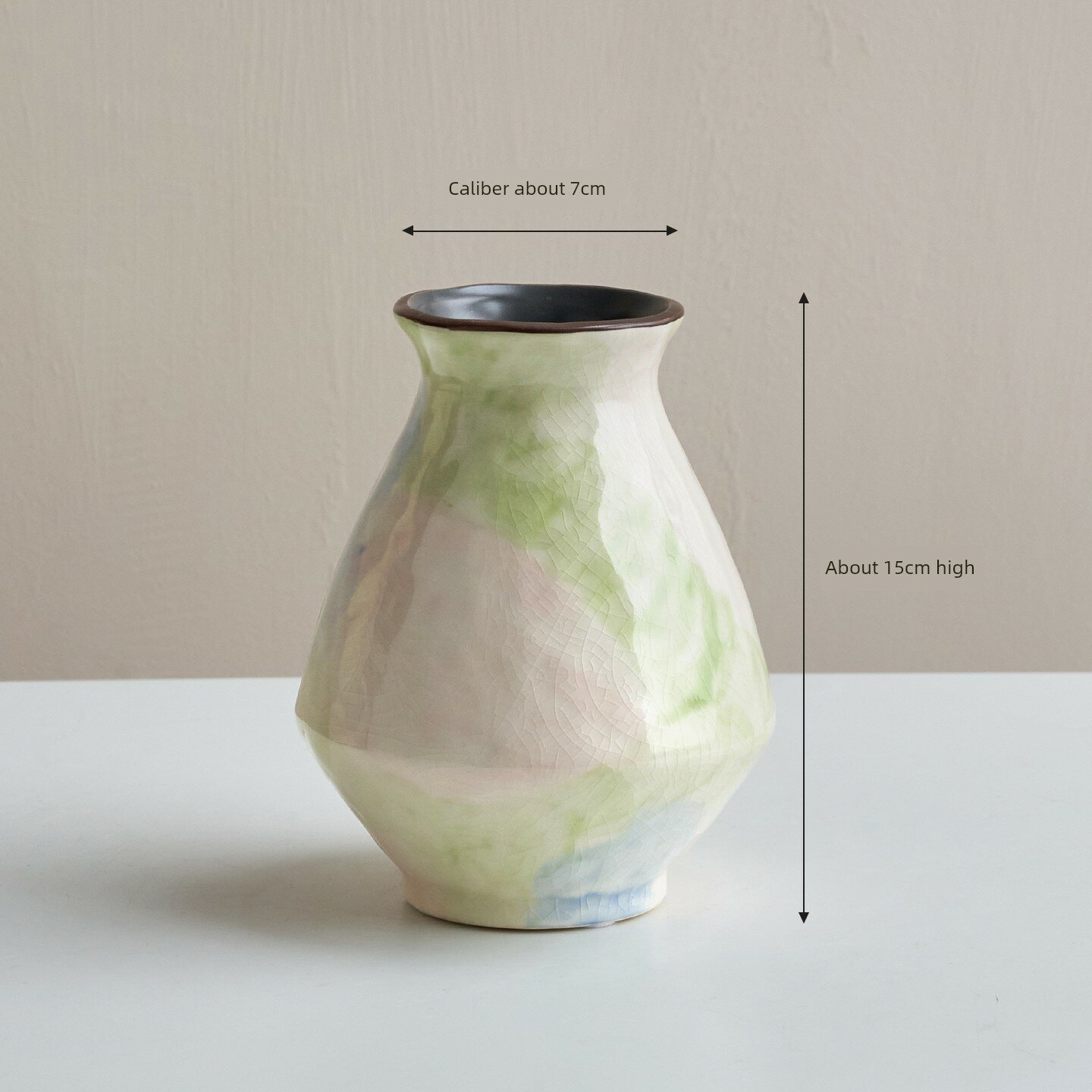 Керамическая ваза в стиле французской ретро-живописи для декора гостиной, обеденного стола, тумбы под телевизор, для