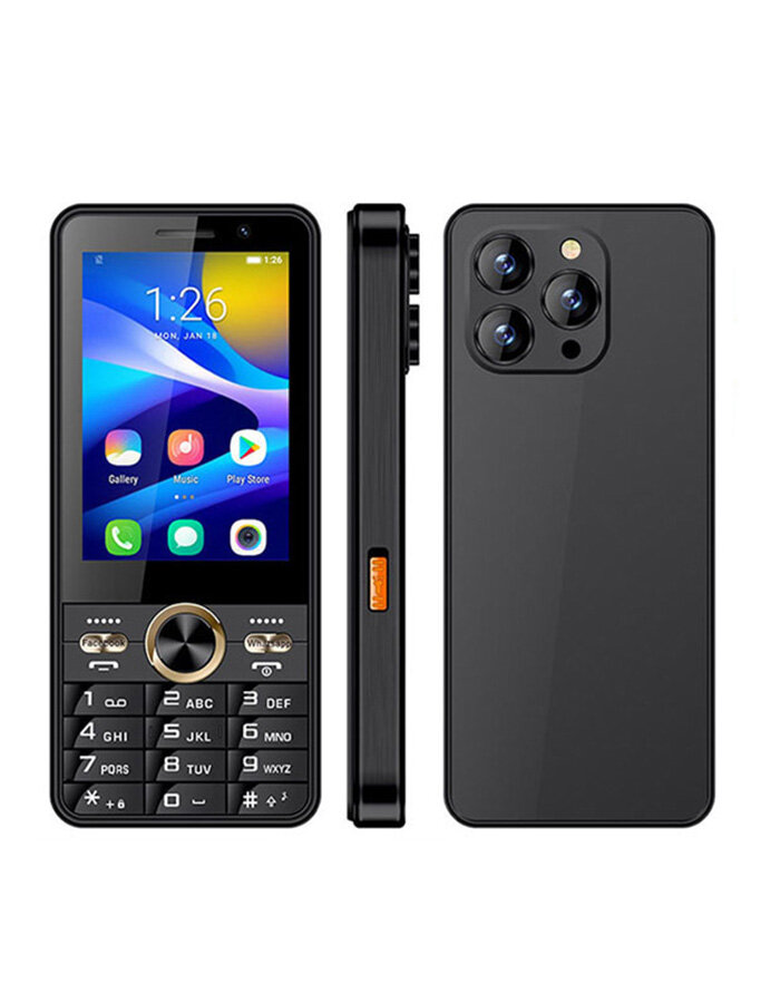 Смартфон кнопочный 4G , GPS и видеозвонками Андроид Долгий срок батареи