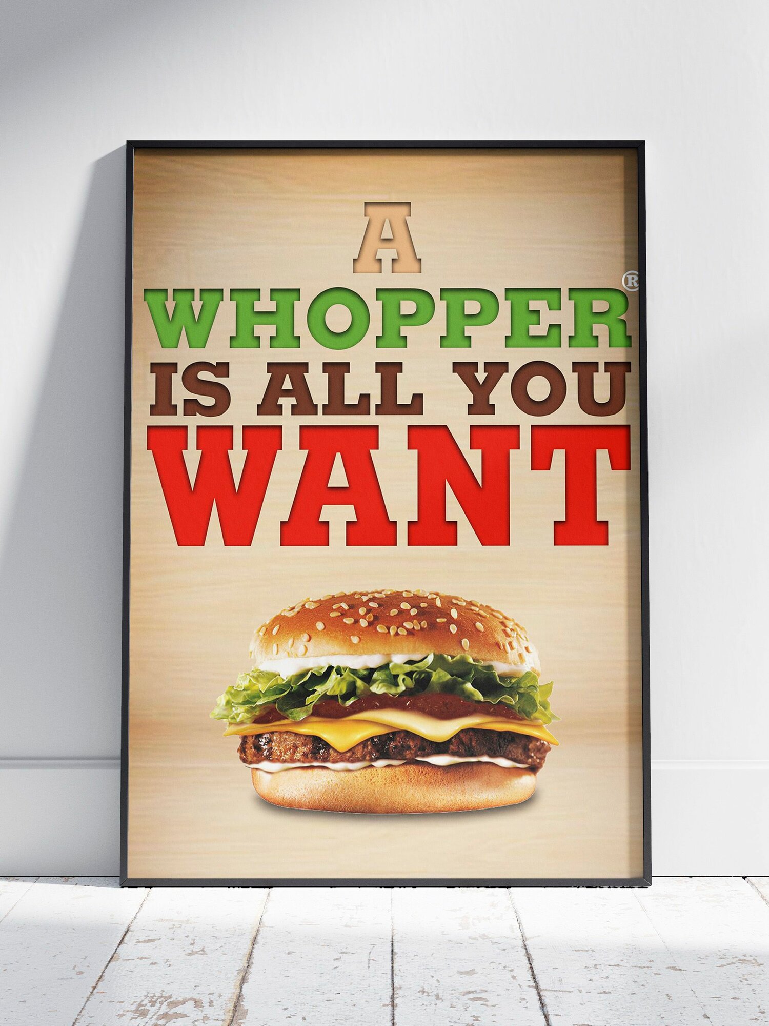 Плакат на стену для интерьера Бренды (Бургер Кинг - Burger King 3) - Постер по моде и одежде формата A4 (21x30 см)
