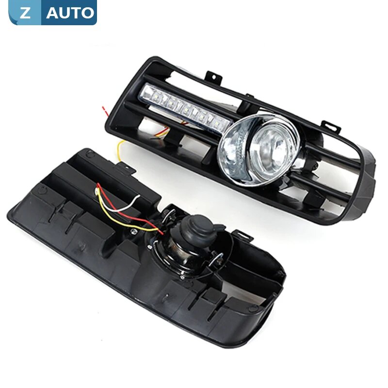 1 пара автомобильных светодиодных фар DRL для VW Golf MK4 1997-2006, дневные ходовые огни, противотуманные фары, 4 фары, противотуманные фары