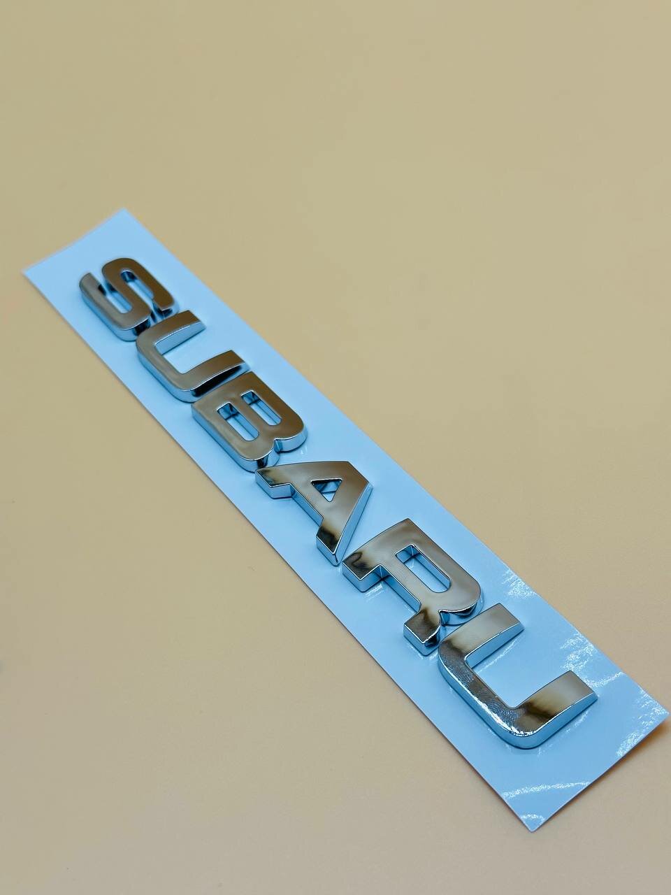 Шильдик Наклейка на багажник Subaru Хром 21 см