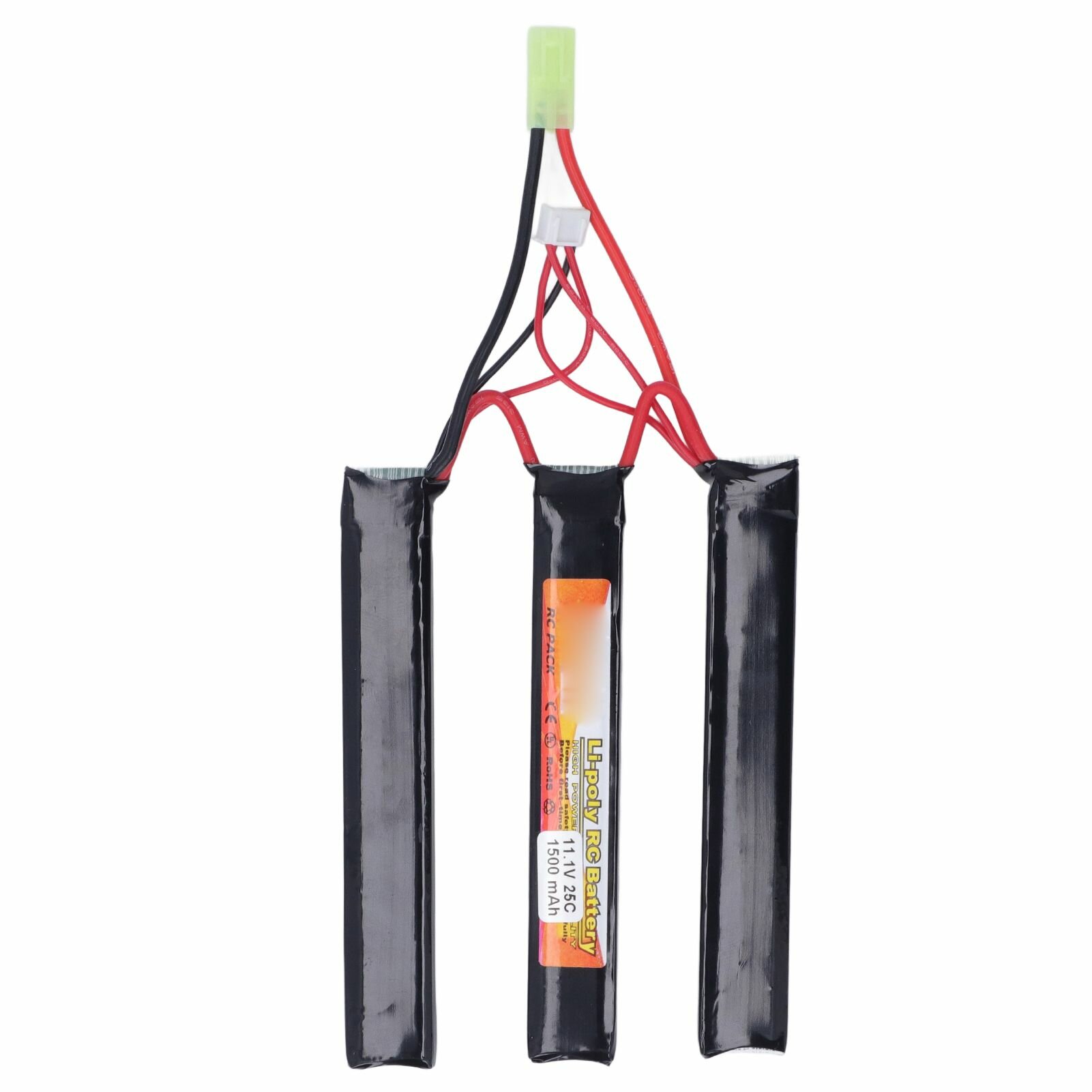 LiPo аккумулятор 3S 1500 мАч 25C 11.1V, литий-кобальт, Tamiya разъем