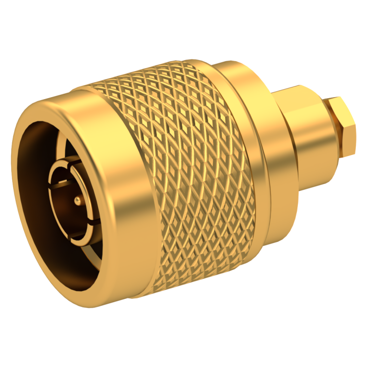 Китайский аналог(замена):4000-1051-003 Прямой штекер типа N мужской зажимного типа для кабеля 2.650 S позолоченный