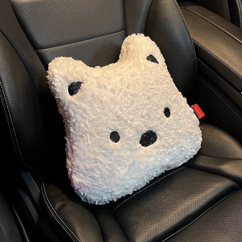 Зимняя накидка на автомобильное сиденье, плюшевая, теплая, женская, с мультяшным рисунком, милый узор «Вест Хайленд»,