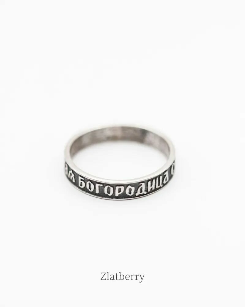 Кольцо, серебро, 925 проба, оксидирование