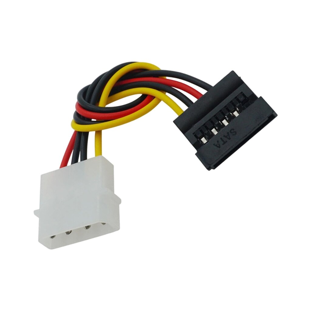 Кабель-адаптер SATA-single large 4P (15 см)-single large 4P