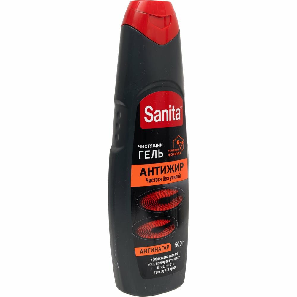 Средство для чистки плит, духовок, грилей от жира/нагара SANITA Гель Антижир 500 г 23071